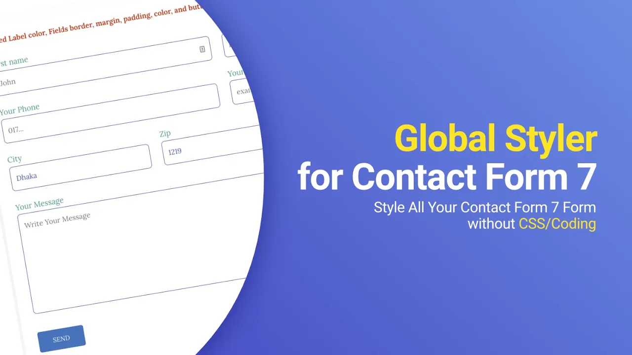 Global Form Styler For Contact Form 7 - Style All Forms In One Place