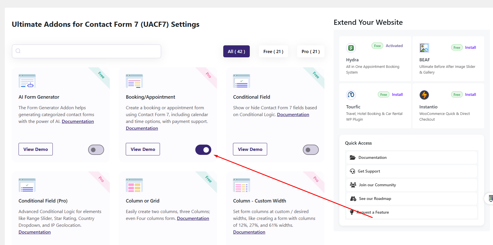 Contact Form 7 Booking Template / Appointment Booking - Themefic