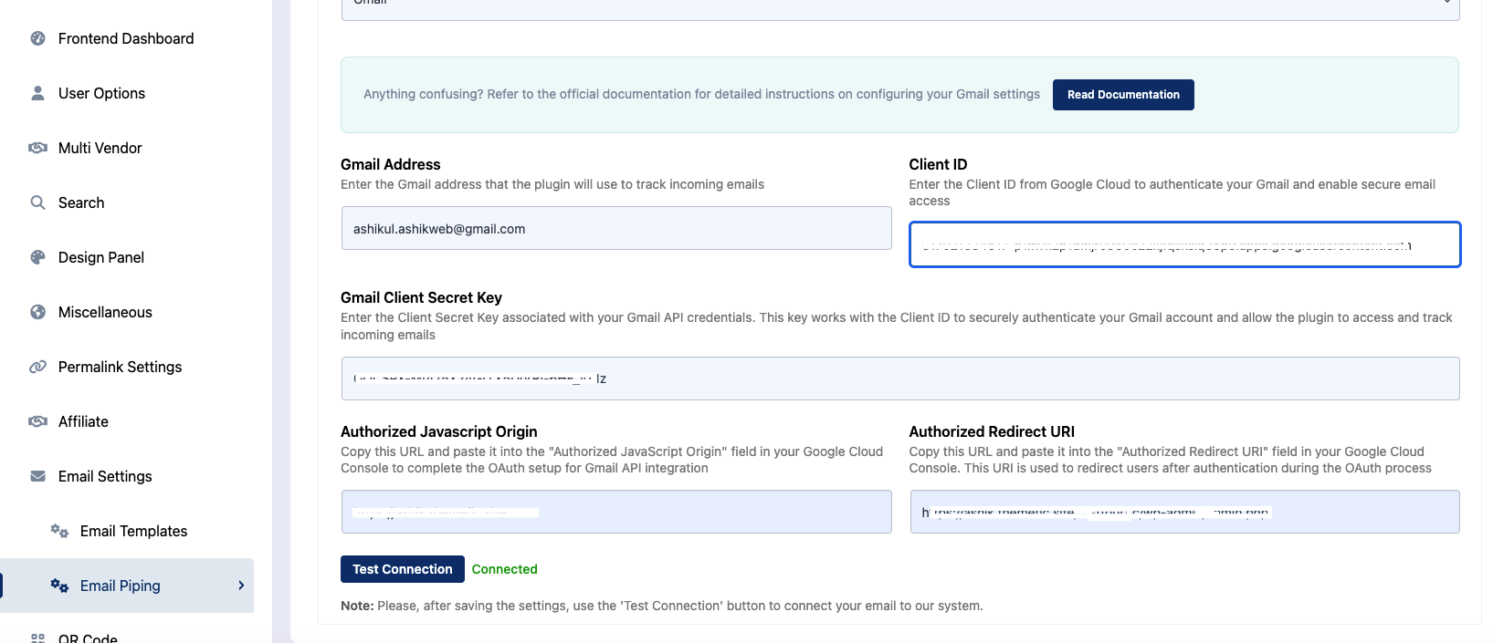Emails Settings - Themefic