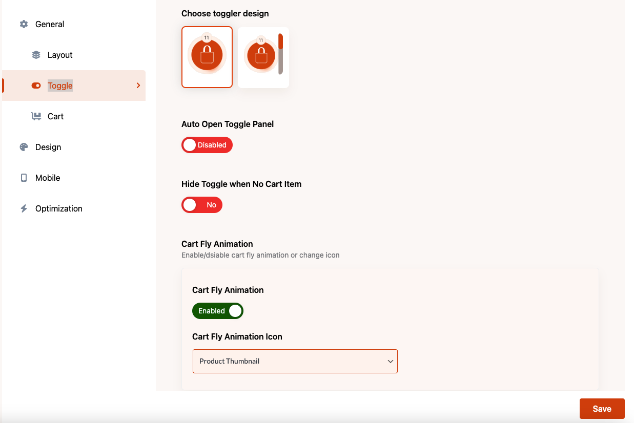 Toggle Settings - Themefic