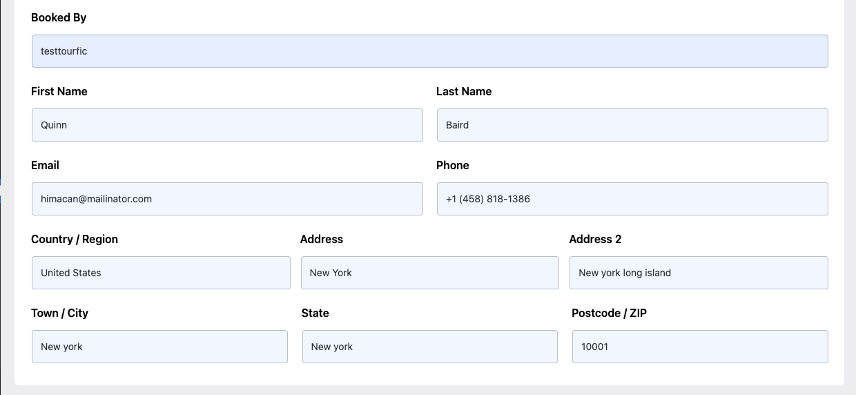 Admin Booking (Tour) - Themefic