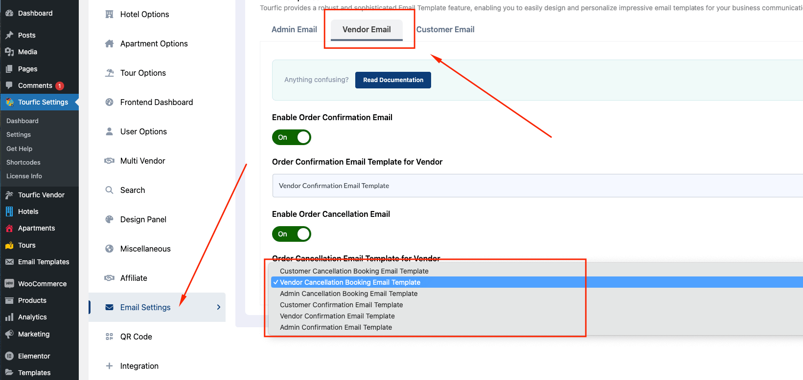 Admin Settings - Themefic