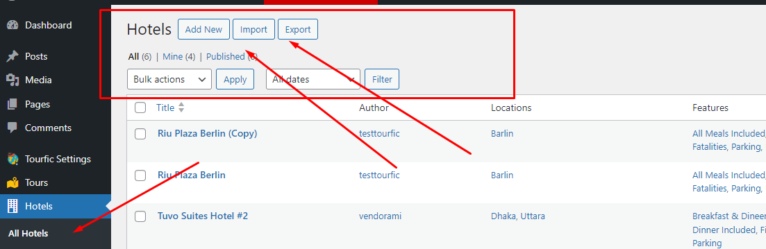 Tourfic — Introducing Import/Export & Duplication For Tours, Hotels, Settings Import/Export, And ...