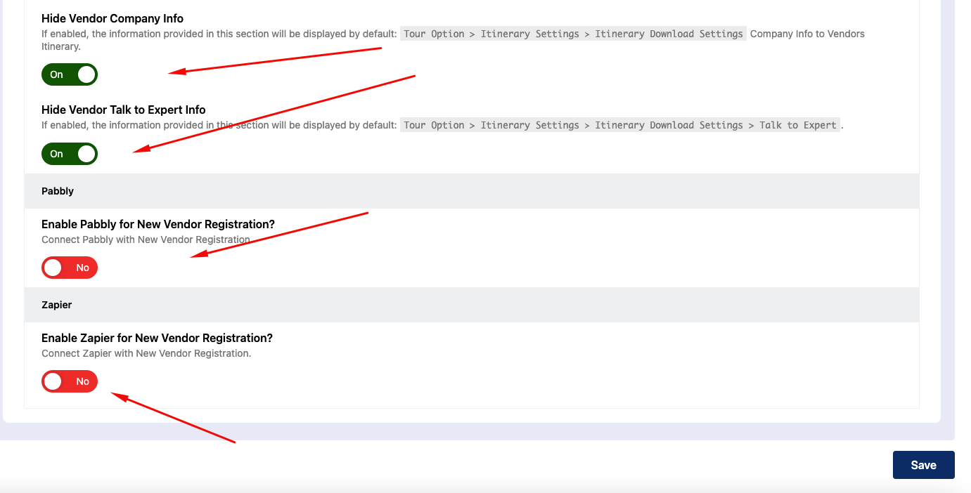 Admin Settings - Themefic