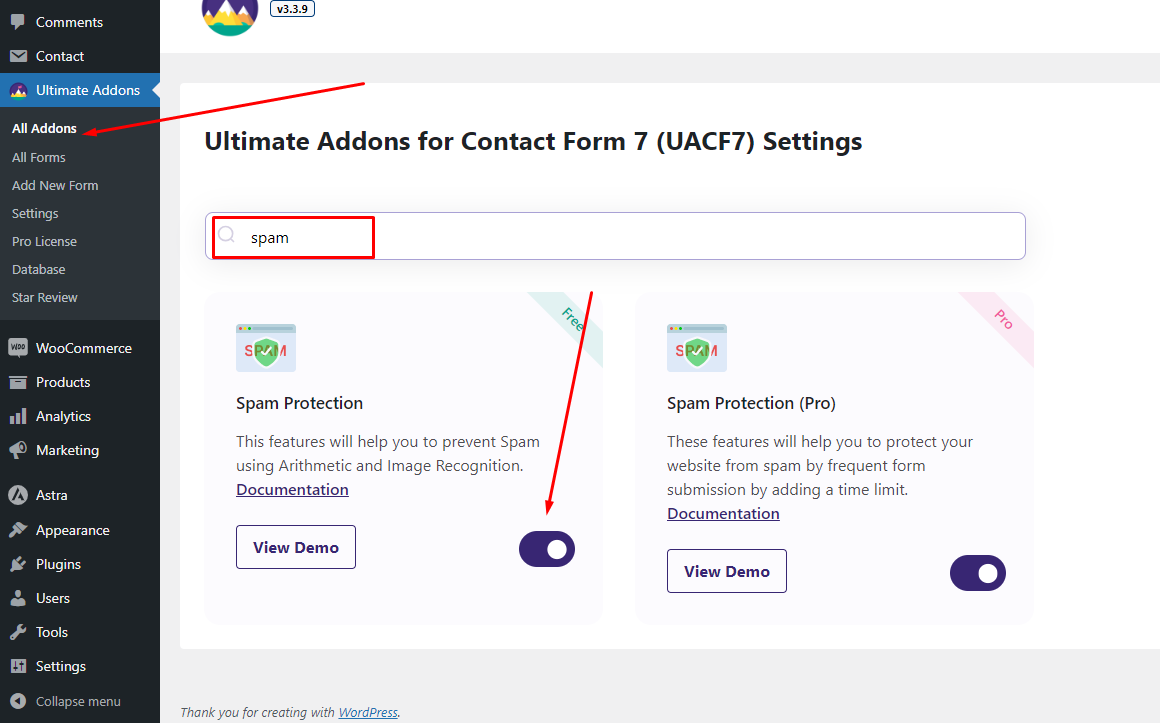 Spam Protection - Themefic