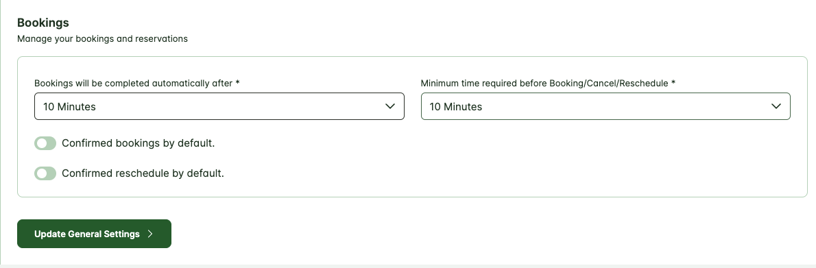 General Settings - Themefic
