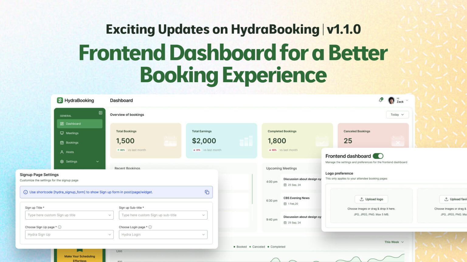 Hydra Booking 1.1.0: Introducing The Frontend Dashboard For A Better Booking Experience - Themefic